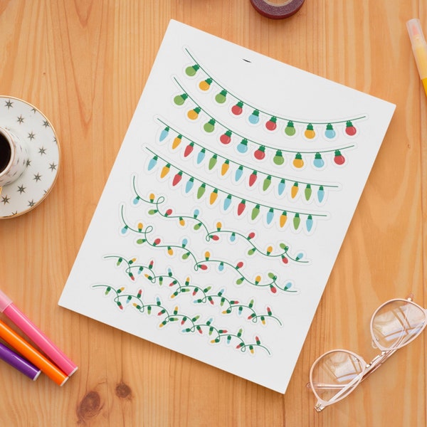 Christmas Light Stickers - Etsy