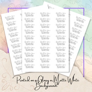 Return Address Labels, Personalized Wedding Return Stickers, Custom ...