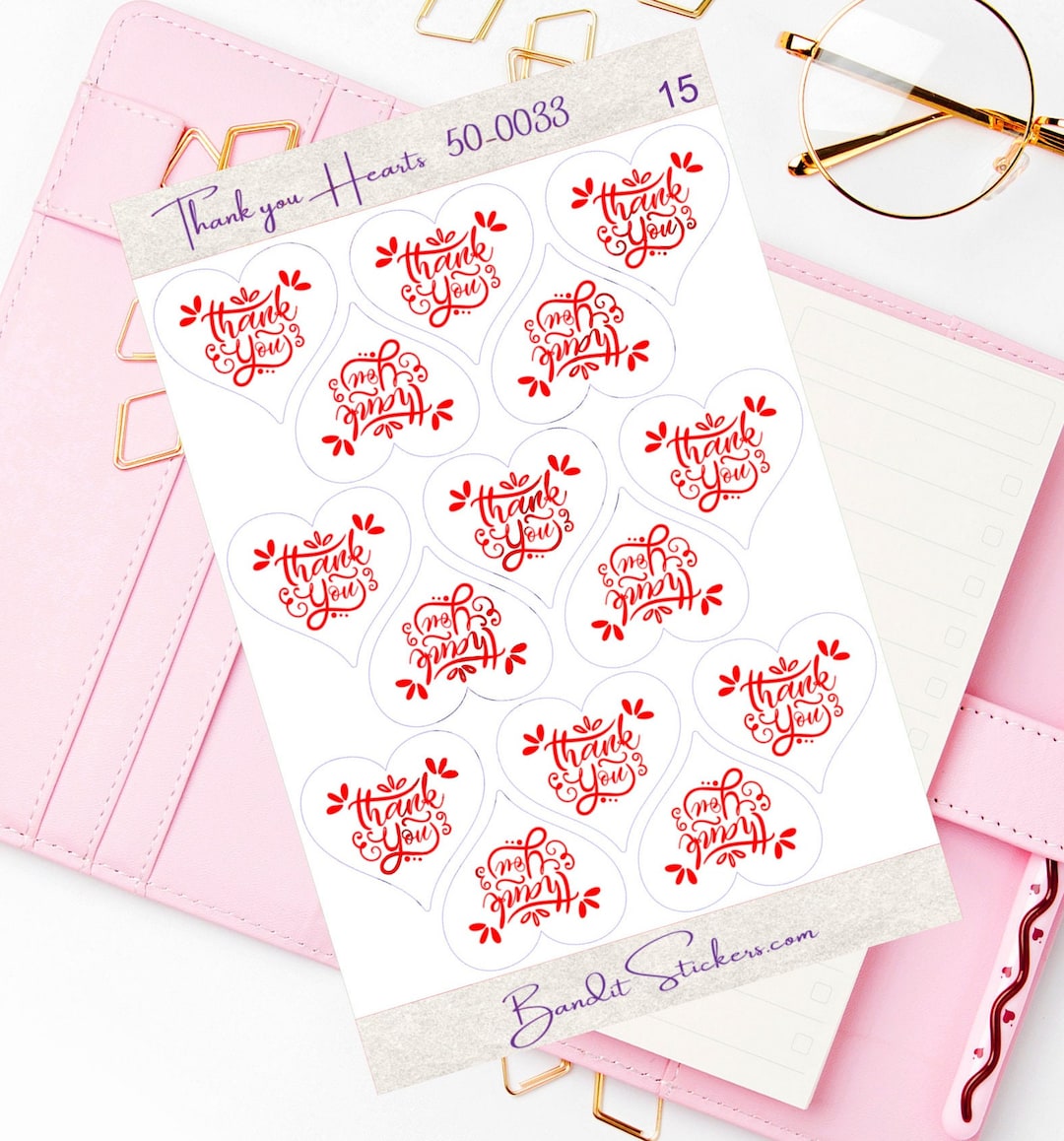 Thank You Stickers Customer Thank You Sticker Heart Shaped - Etsy