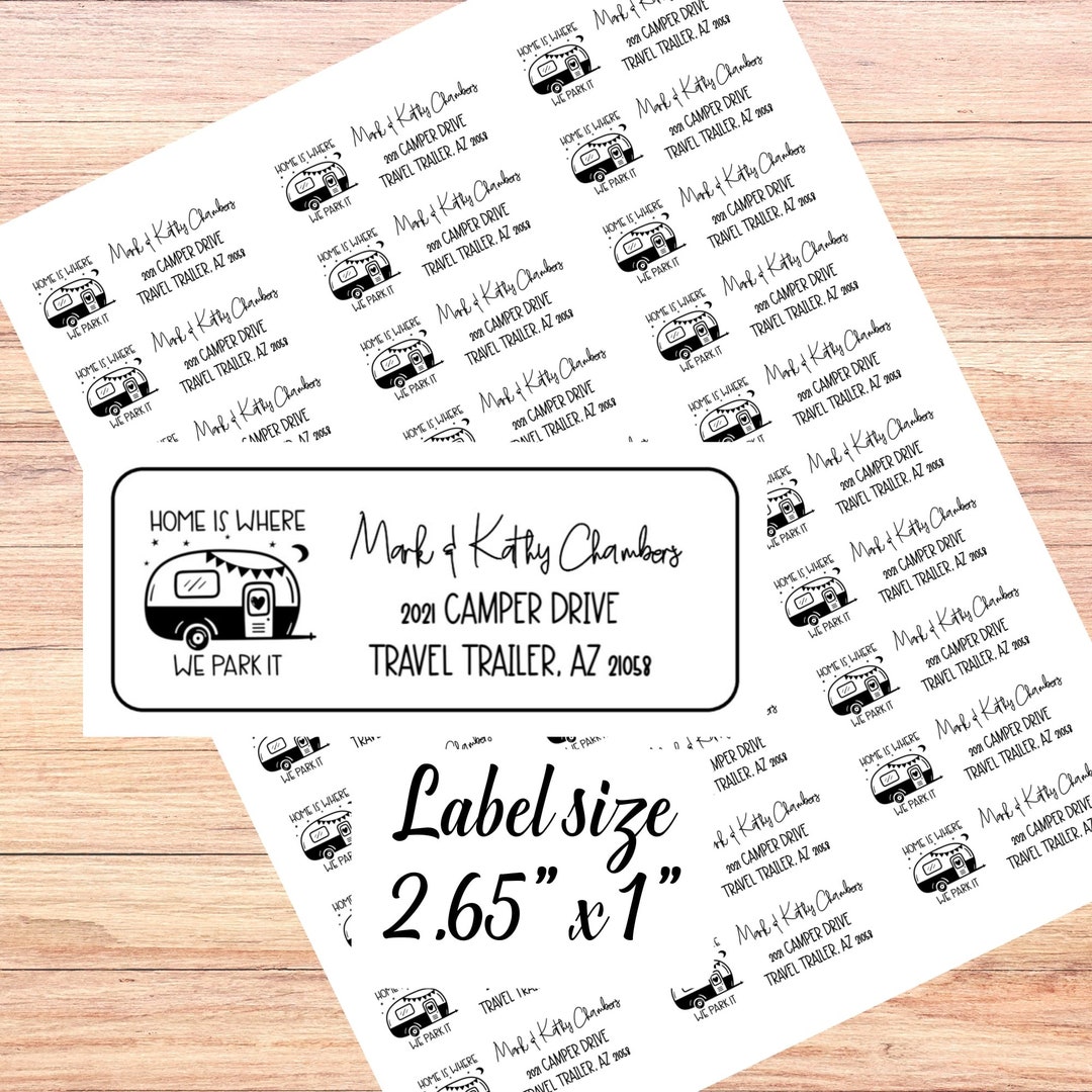 Camper Trailer Address Label Return Address Sticker RV - Etsy