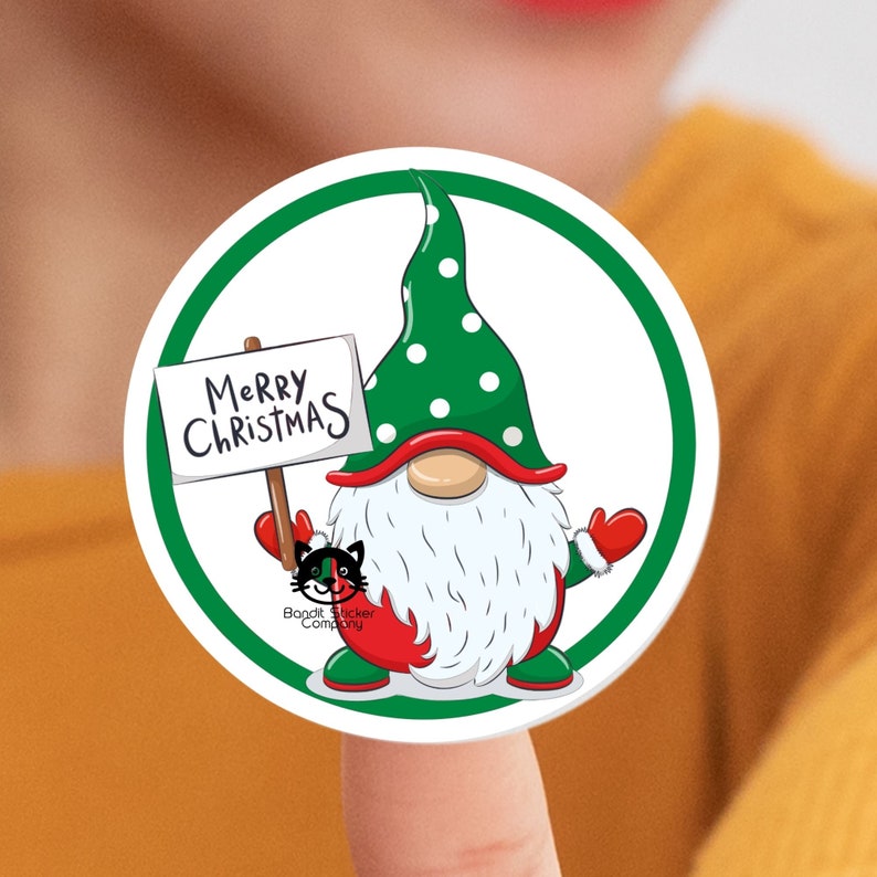 Printable Christmas Gnome Sticker Christmas Gnome Tag - Etsy Singapore