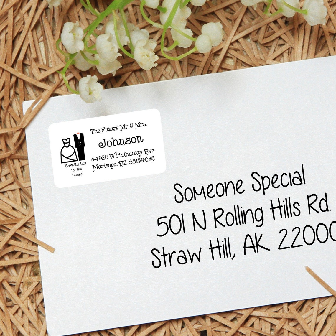 Save The Date Return Address Labels Wedding Invite Clear Etsy