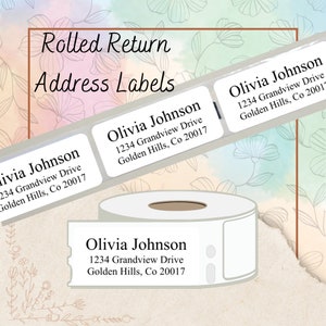 Personalized Return Address Labels on a Roll, Classic Font - Etsy