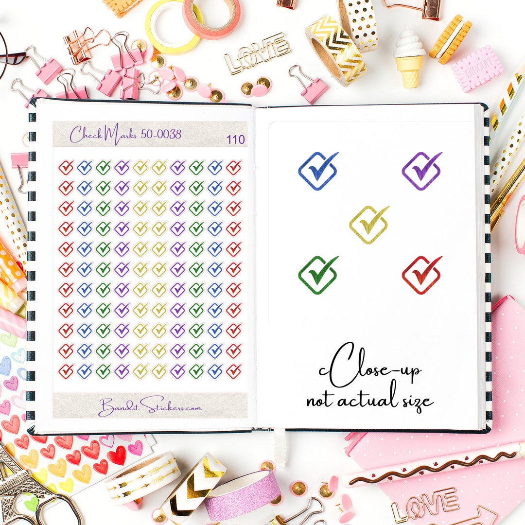 Planner Stickers, Planner Check Boxes, Bullet Check Boxes, Journal ...
