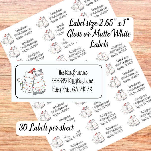 Cat Address Labels - Etsy