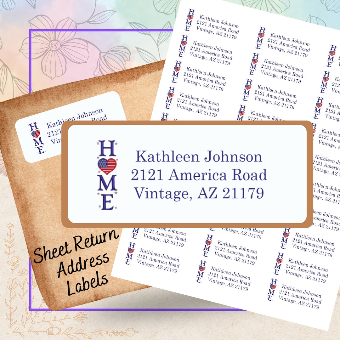 Custom Return Mailing Label, Housewarming Gift, Personal Return Label ...