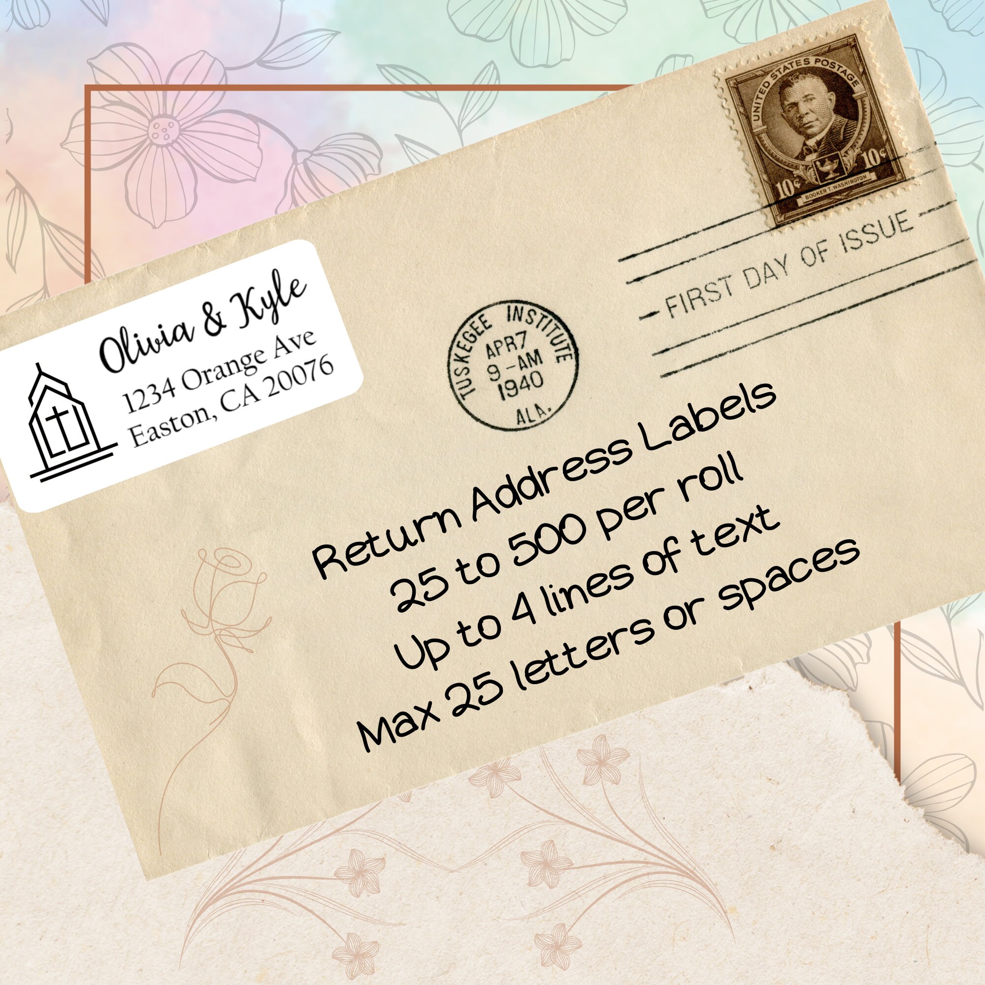 Christian Church Personalized Holiday Self-adhesive Address Sheet ...