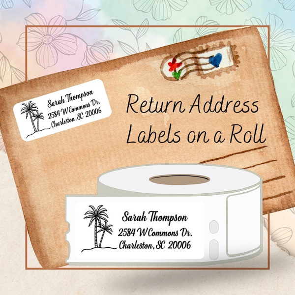 Palm Tree Return Address Labels Stickers - Etsy