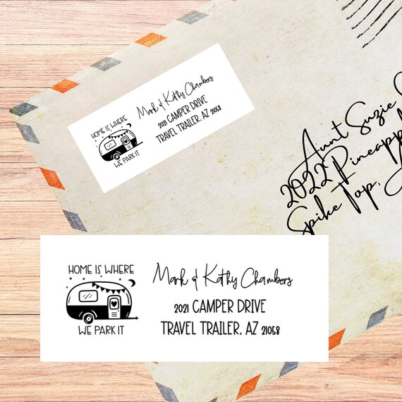 Camper Trailer Address Label Return Address Sticker RV - Etsy