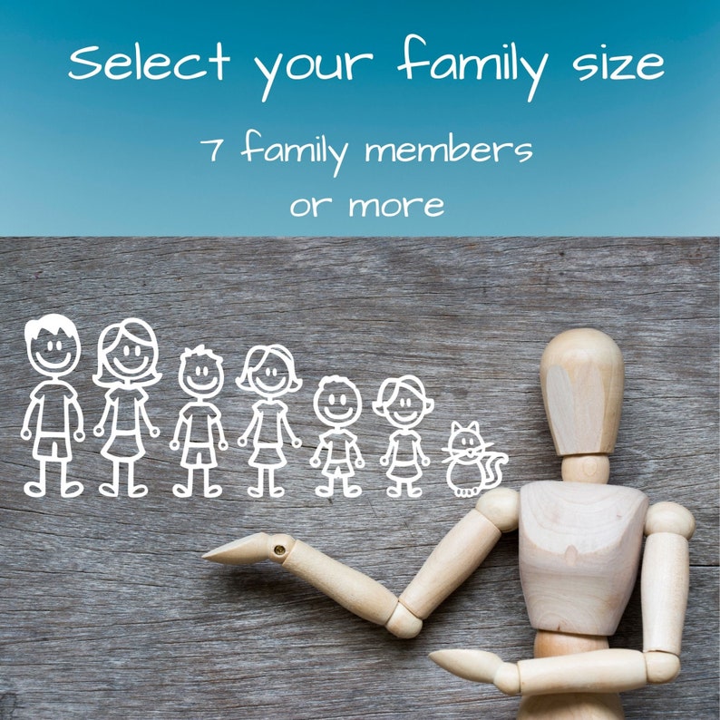 Stick People Family Decal Stick People Family Sticker Stick - Etsy