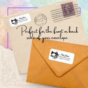 Return Address Labels, Vintage Sewing Machine Labels, Quilting or ...