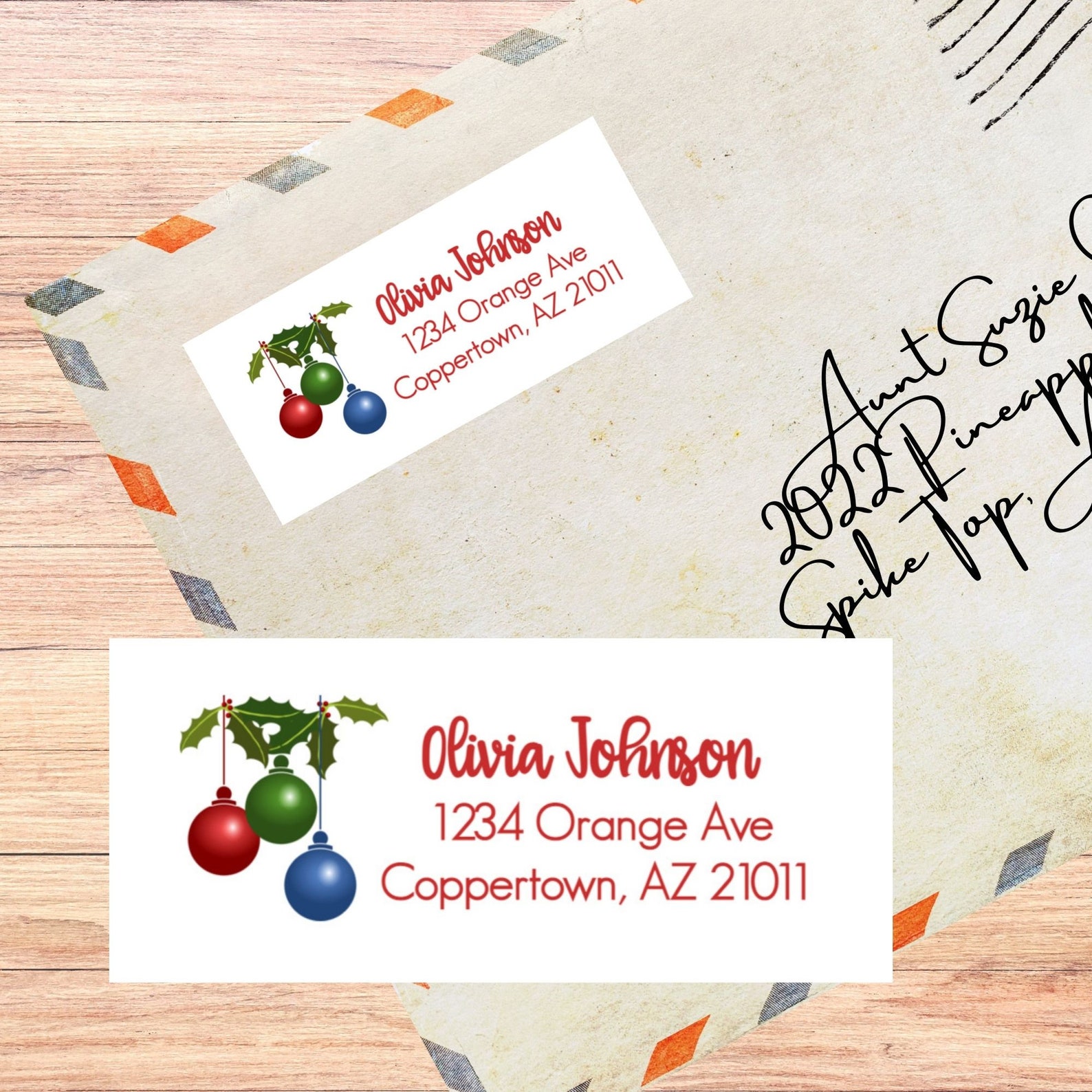 Return Address Label Christmas Return Label Christmas Card - Etsy