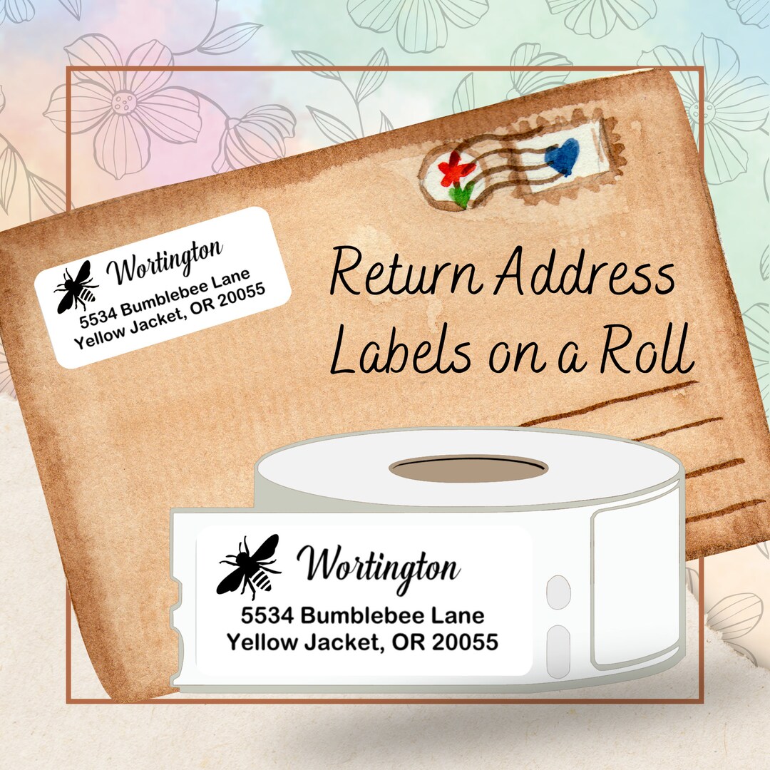 Return Address Labels, Bumble Bee Nature Lover, Custom Return Stickers ...