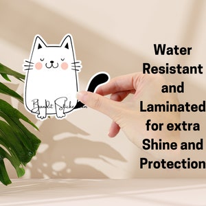 Fat Cat Sticker, Cartoon Cat, Cute Cat Sticker, Pet Lover Sticker ...