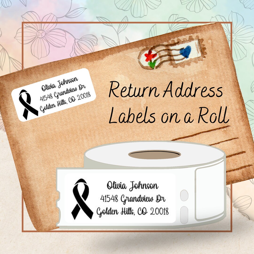 Cancer Ribbon Return Address Labels: Custom Mailing, Self-adhesive ...