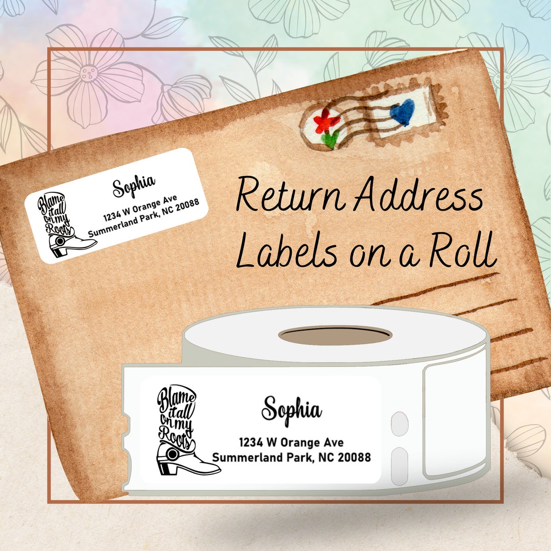 Cowboy Boots Return Address Label, Custom Personalization for Country ...