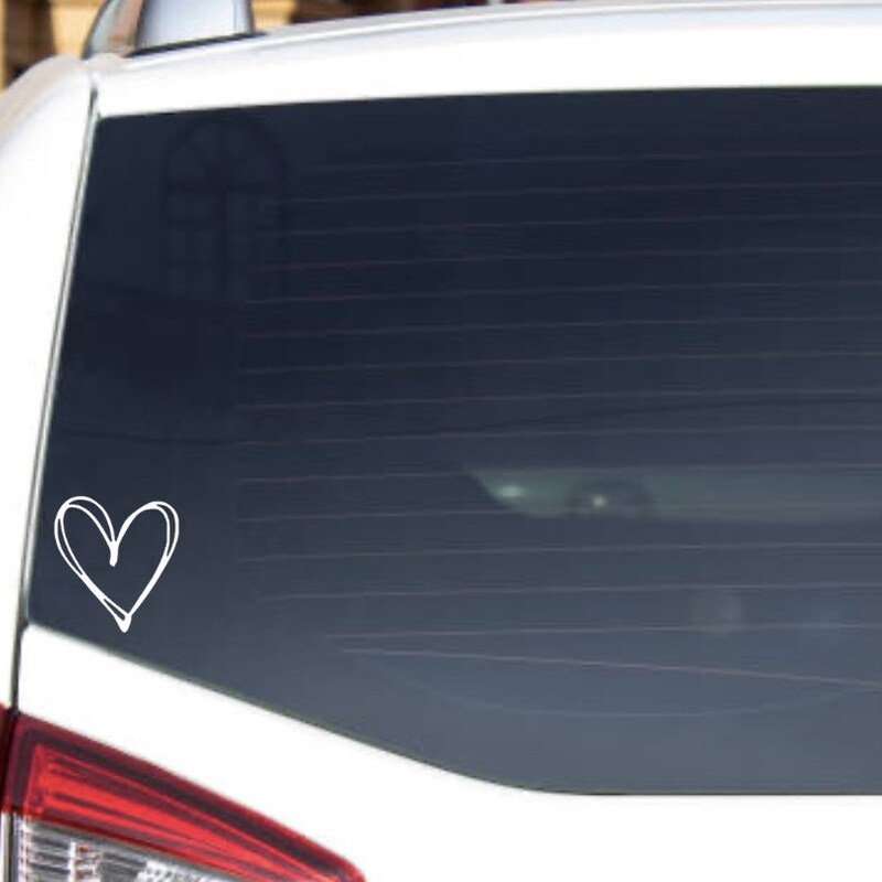 Heart Car Decal - Etsy