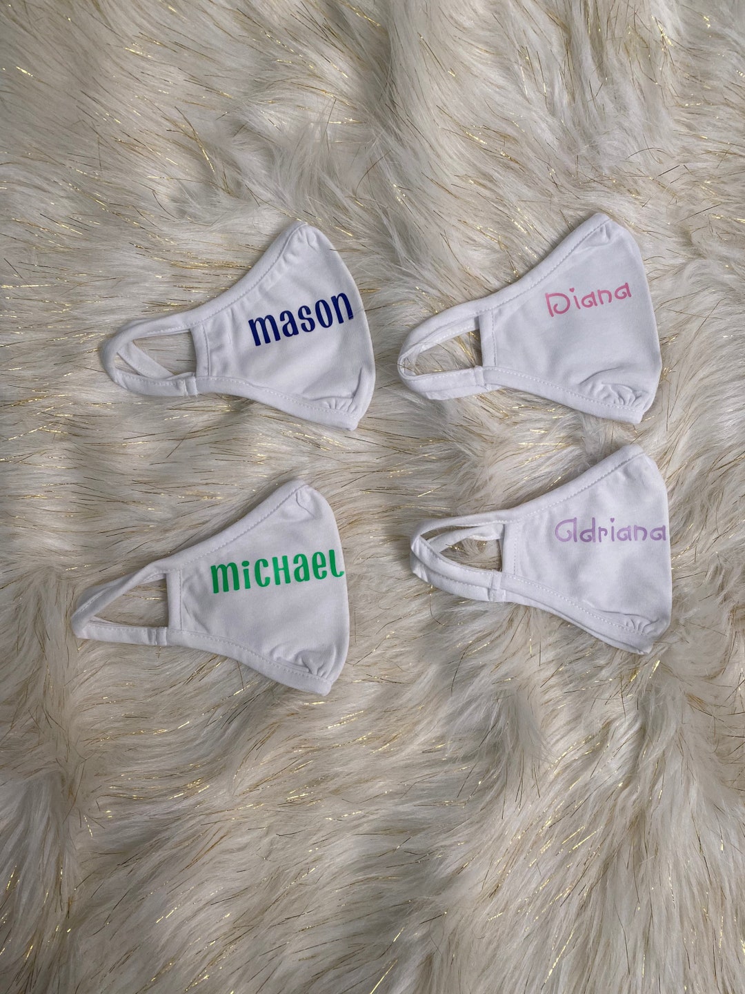 Reusable Custom Name Face Masks - Etsy