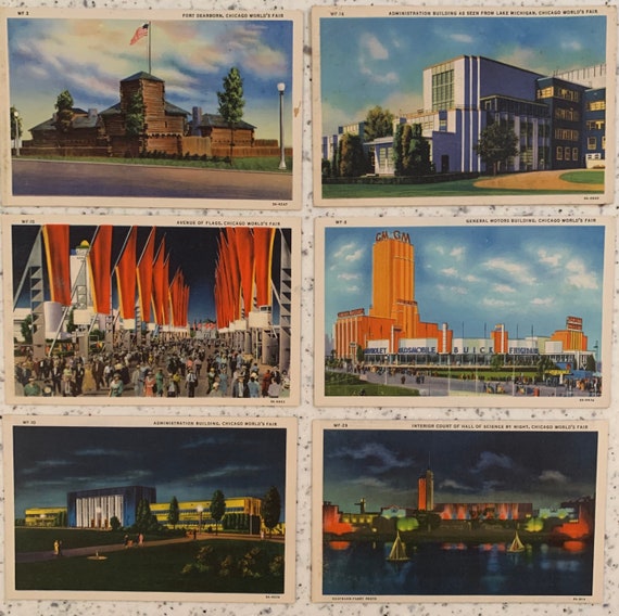 Vintage Postcards from the Chicago World's Fair | Etsy