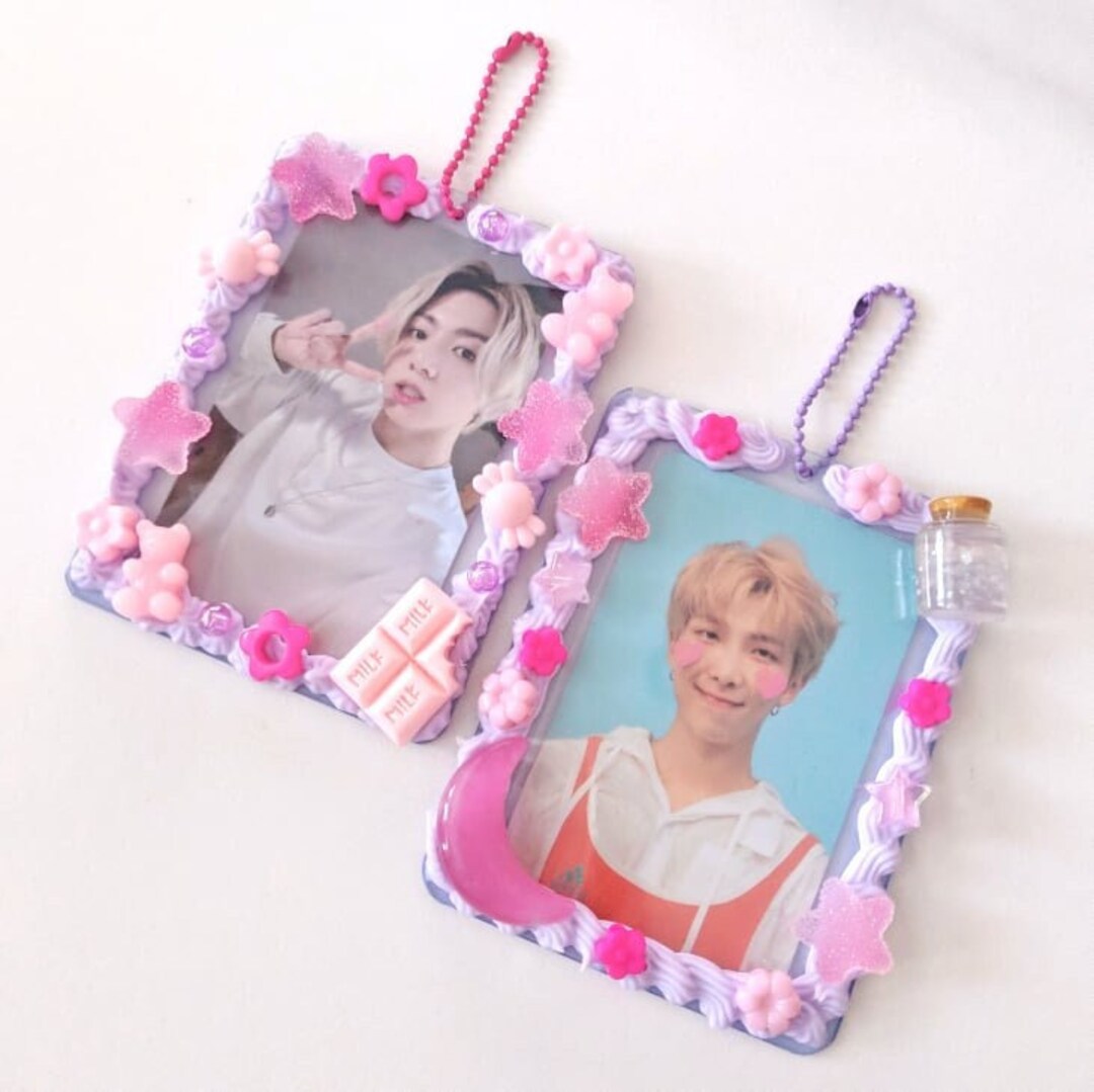 Decoden Decorated Toploader Keychain Kpop Deco Polco - Etsy