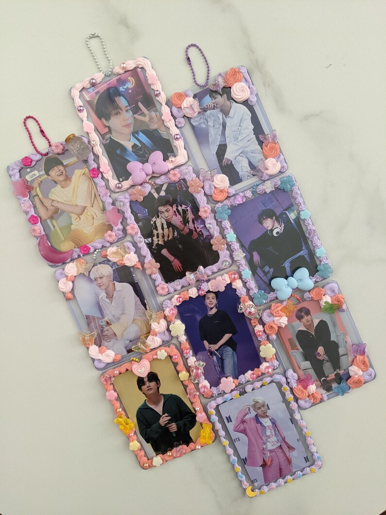 Decoden Decorated Toploader Keychain Kpop Deco Polco - Etsy