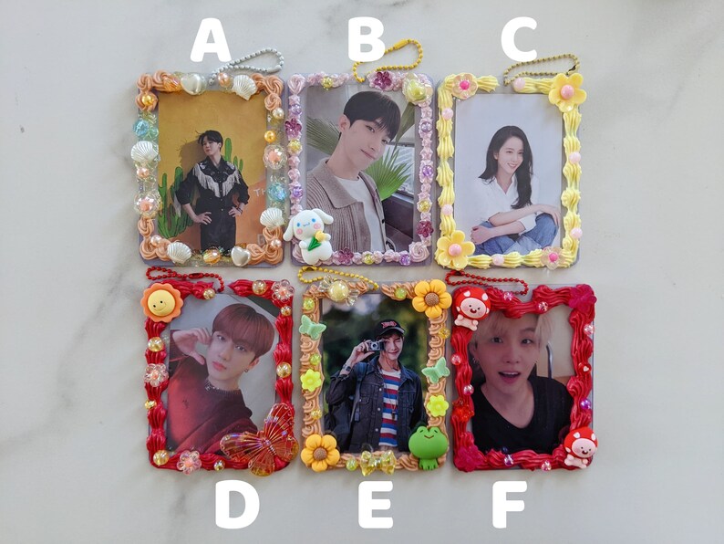 Decoden Decorated Toploader Keychain Kpop Deco Polco - Etsy