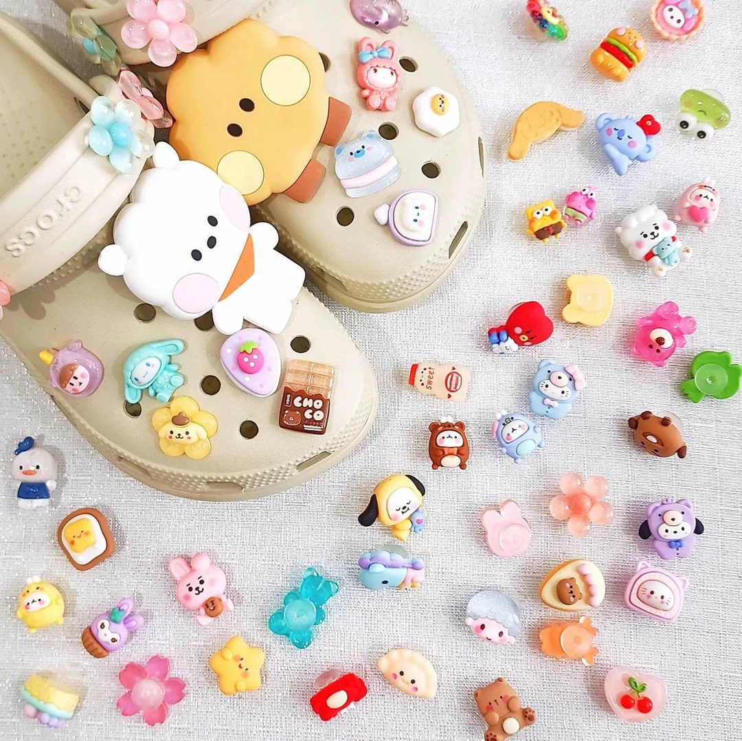 Shoe Charm - Kawaii Cute Food Kpop Accessories Organizer Box - Etsy