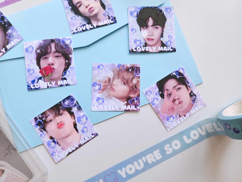 BTS - Borahae - Bangtan - Mail Stickers - Kpop Photocard - Etsy