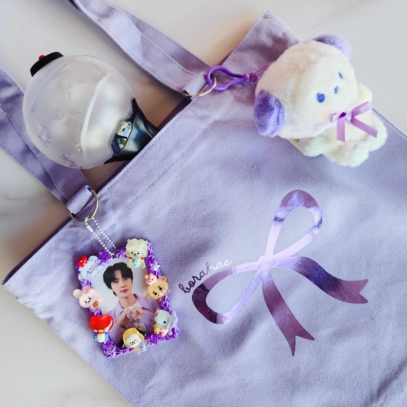 Borahae Ribbon Bow - BTS - Tote Bag - Kpop - Coquette - Etsy