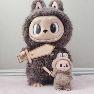 Labubu Zimomo Wooden Sword Accessory - Clothes - the Monsters - Etsy ...