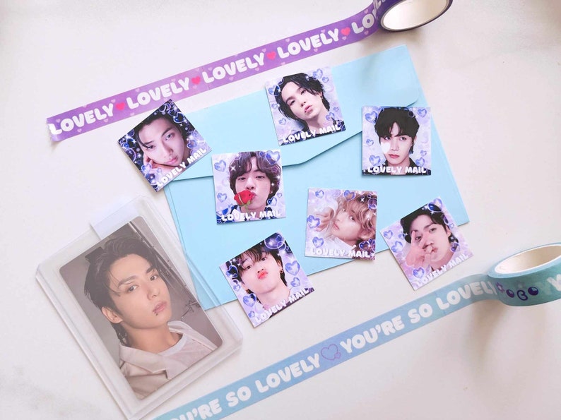BTS - Borahae - Bangtan - Mail Stickers - Kpop Photocard - Etsy