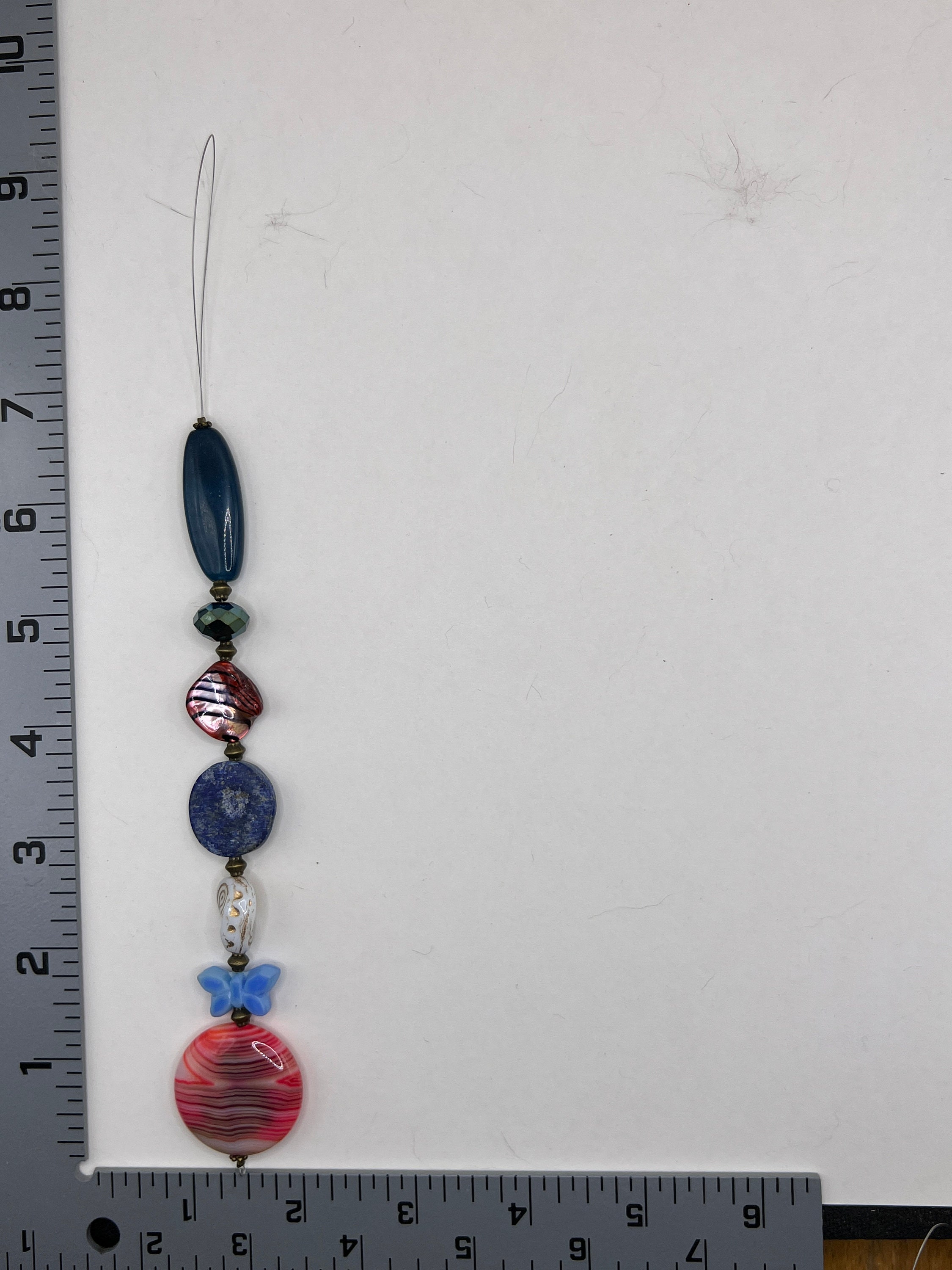 Pink Gemstone With Blue Butterfly Joy String - Etsy