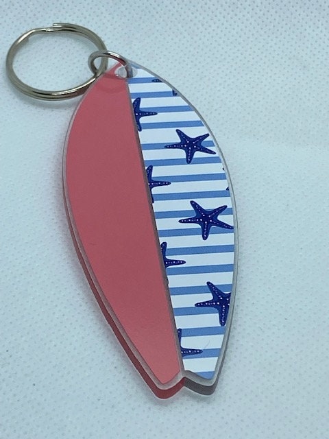 4 Long Surf Board Keychain - Etsy