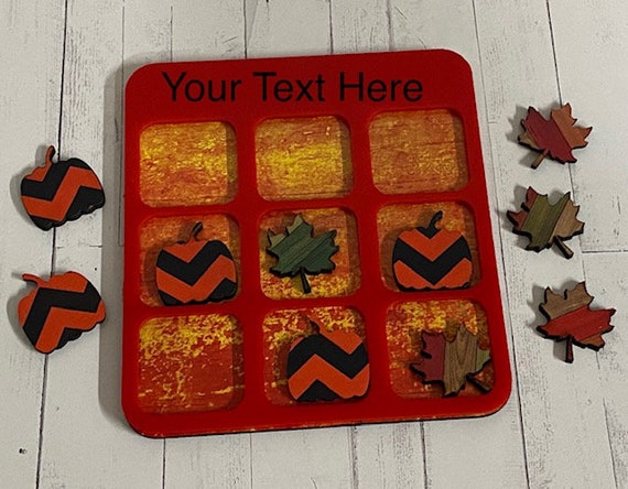 Fall Tic Tac Toe Game Board - Etsy
