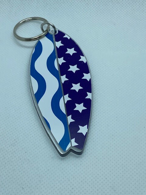 4 Long Surf Board Keychain - Etsy