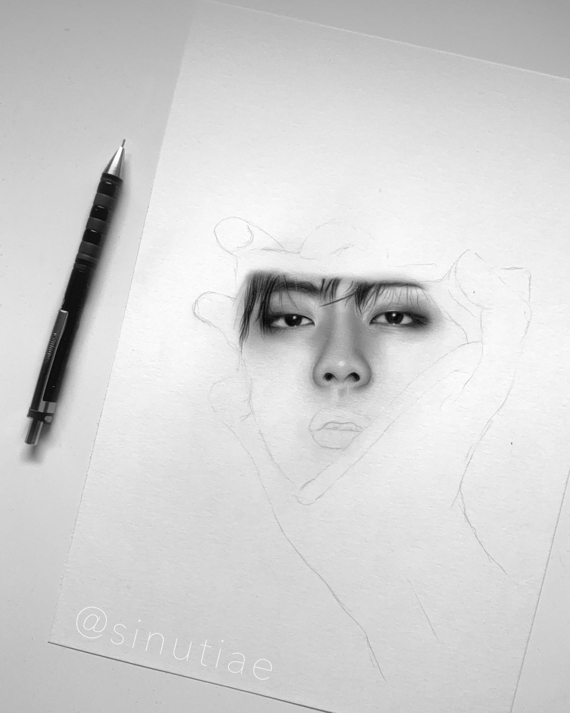 BTS Jin Pencil Drawing : PRINT From Original Fanart - Etsy