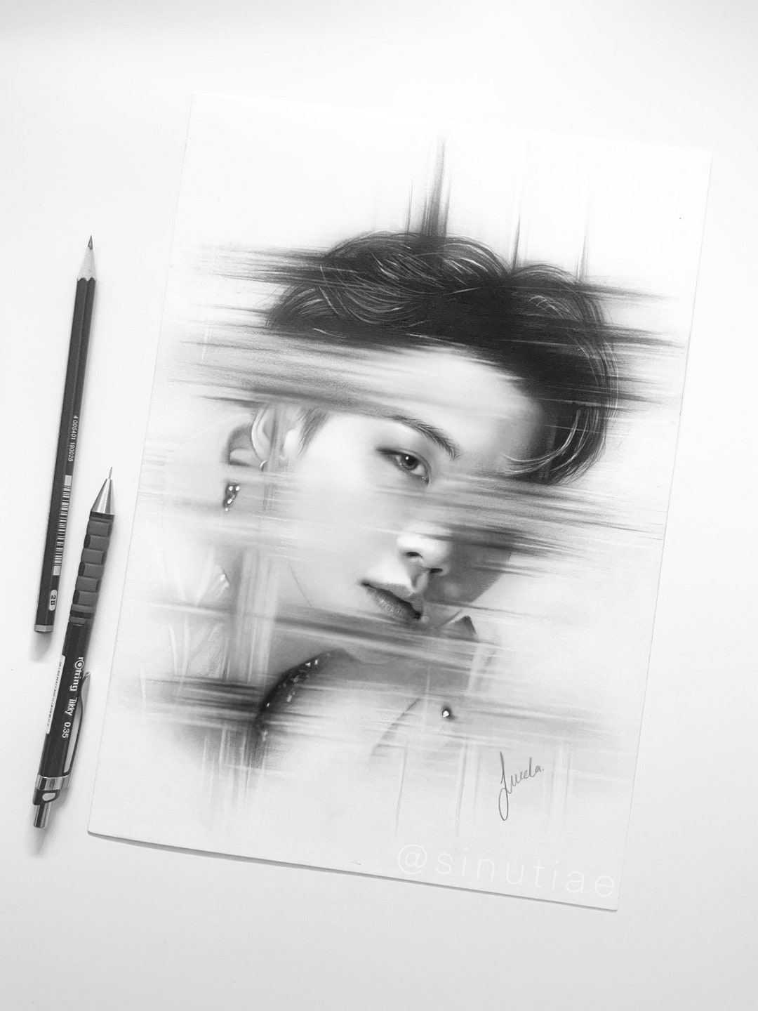 BTS SUGA Pencil Drawing : PRINT From Original Fanart - Etsy