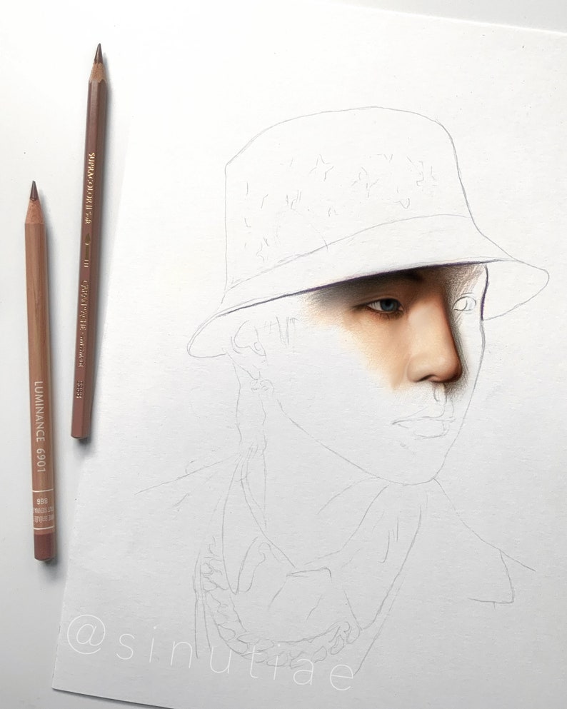 BTS Suga Colored Pencil Drawing : PRINT From Original Fanart - Etsy Canada