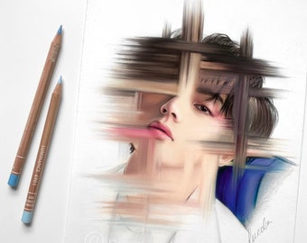 BTS SUGA Pencil Drawing : PRINT From Original Fanart | Etsy Canada