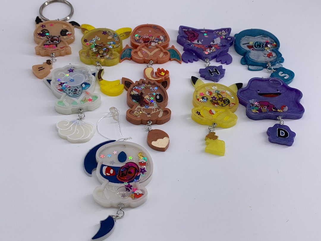Anime Poke Shaker Keychains, Pokemon Full Body Shakers, Pikachu, Vulpix ...