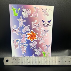 Anime Poke Eeveelution Cute Custom Made Vinyl Waterproof Sticker Sheet ...
