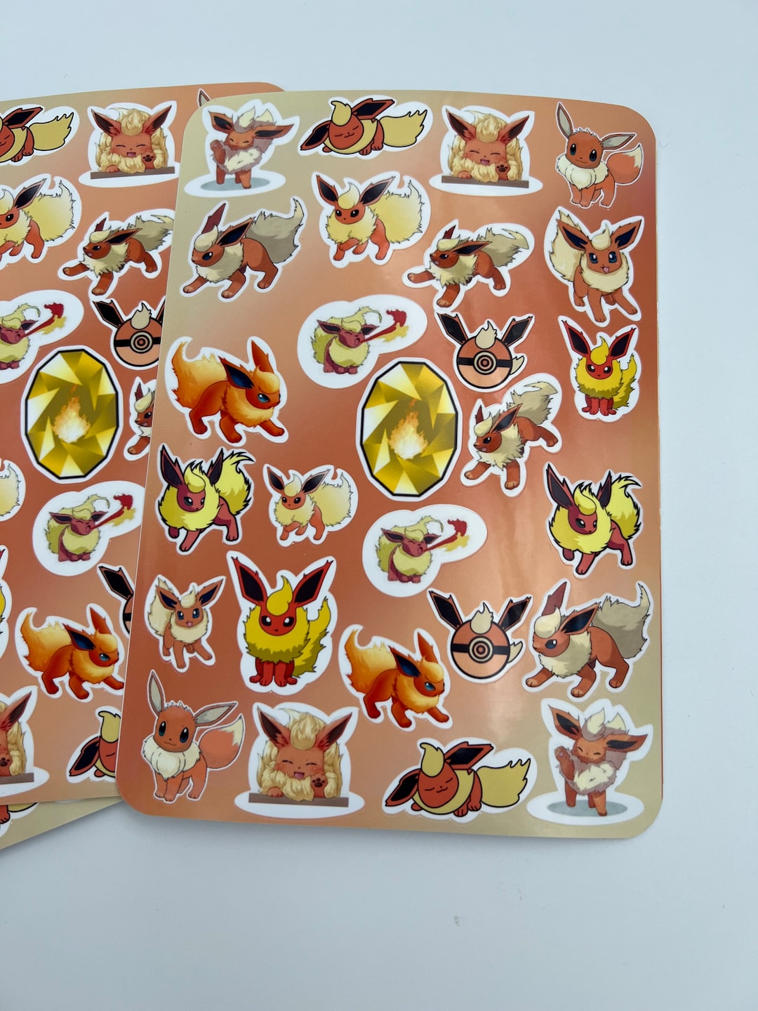 Anime Poke Eeveelution Cute Custom Made Vinyl Waterproof Sticker Sheet ...
