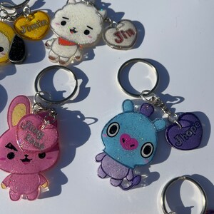 Bt21 Keychains, Bts, RJ, Cookie, Chimmy, Tata, Koya, Shooky, Mang, Van ...