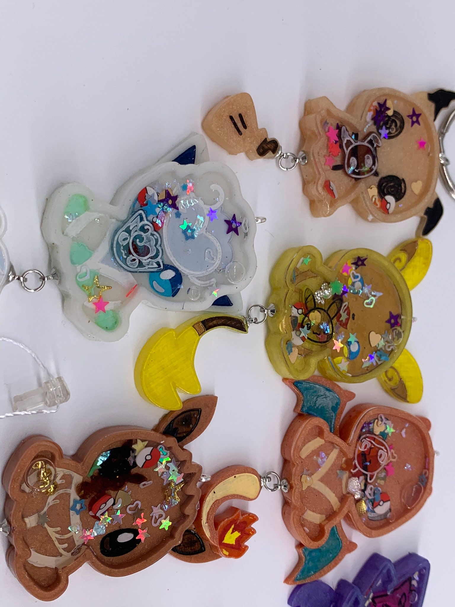 Anime Poke Shaker Keychains, Pokemon Full Body Shakers, Pikachu, Vulpix ...