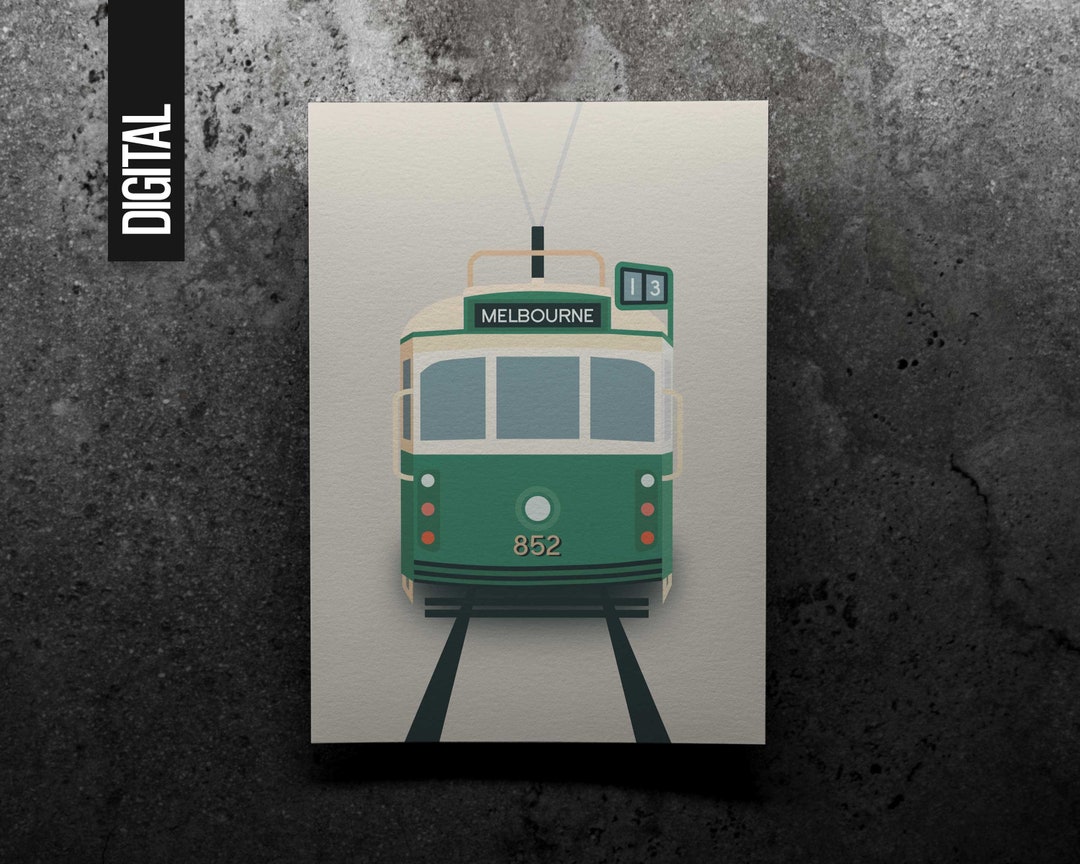 Melbourne Tram: Melbourne Digital Travel Print Melbourne, Australia ...