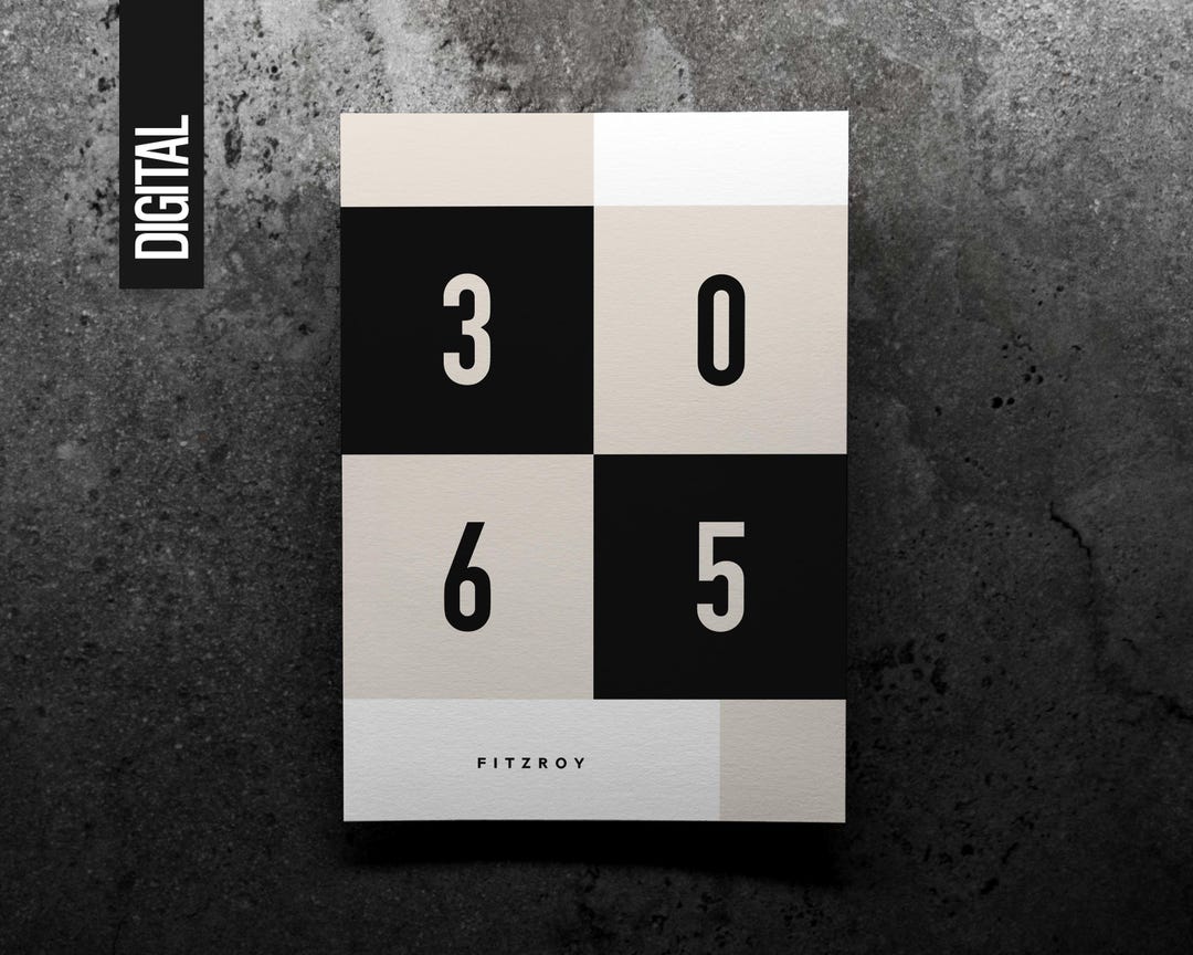 Australian Postcode Print Custom Digital Travel Print Personalise With ...