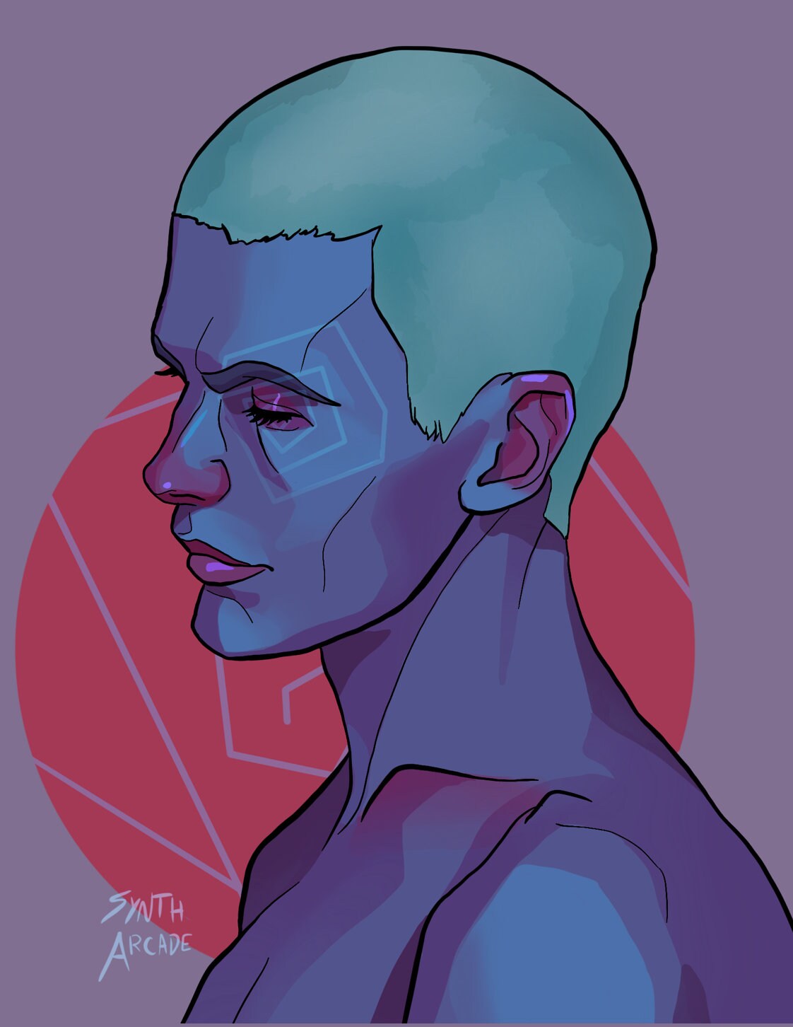 Blue Skin Digital Art Print 8.5 X 11 | Etsy