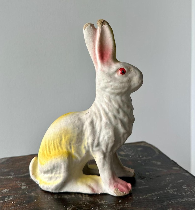 Vintage Paper Mache Bunny Rabbit Candy Container 8 1/2" - Etsy