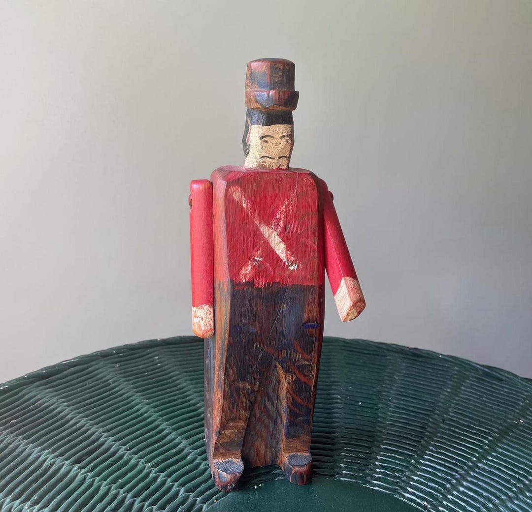 Vintage Carved Wood Soldier by Wolf Creek - Etsy