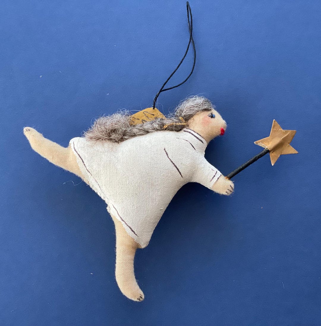 Vintage Mini Flying Angel Ornament - Etsy